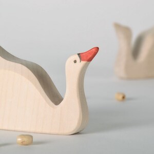 Swan Toy - Wood Eco Toy - Swan Figurine - Wooden Swan - Farm Animals ...