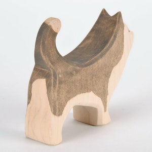 Wooden Husky - Eco Products - Wooden Animal Figures - Miniature Wood ...