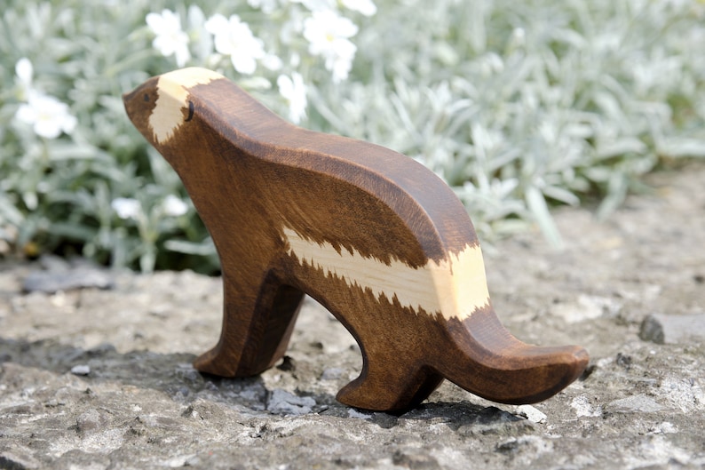 Wooden Wolverine Toy Wood Animal Toy Wooden Animals Toy - Etsy