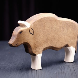 Gaur - Indian Bison - Indian Animals - Bull Toy - Wood Carving Gaur ...