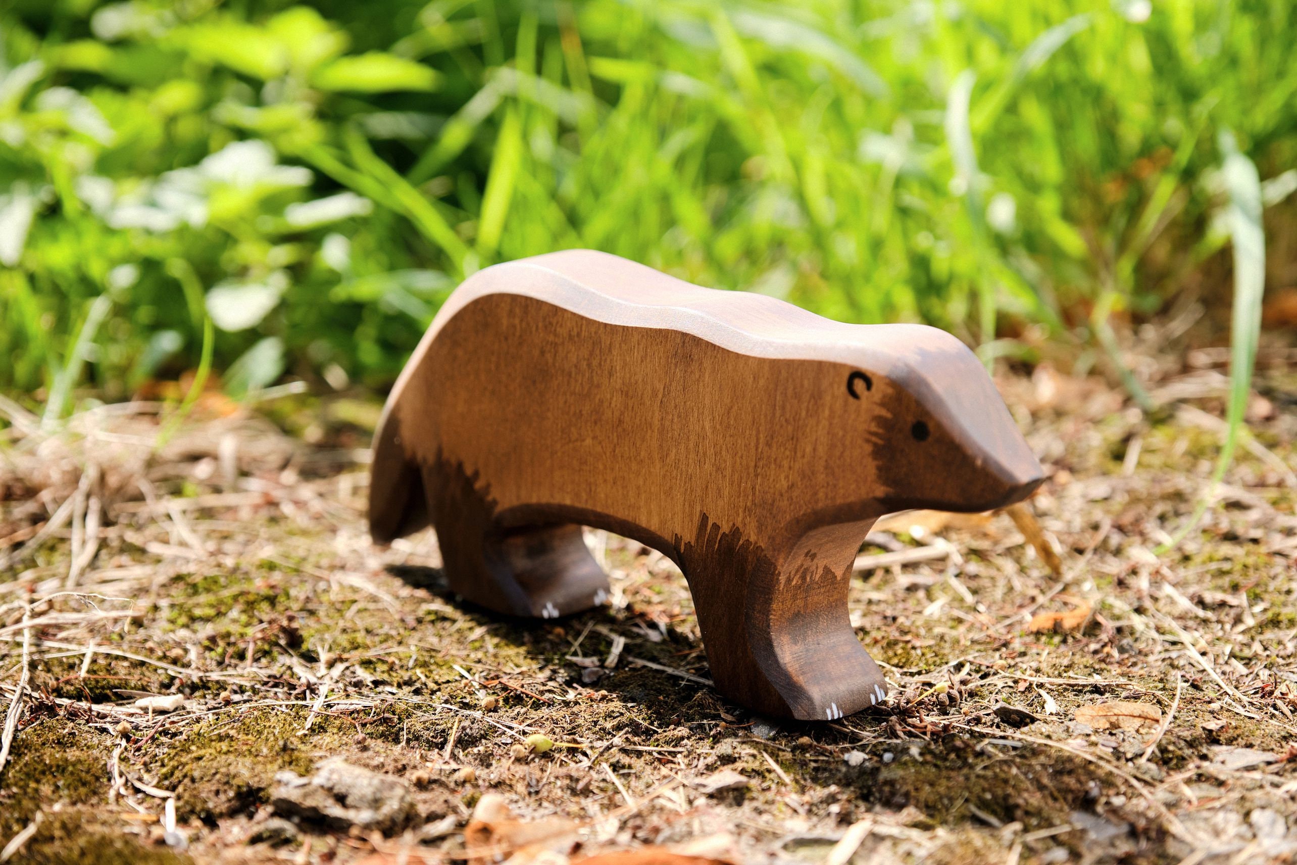 Wooden Toy Wolverine Carved Wooden Wolverine Wooden - Etsy UK