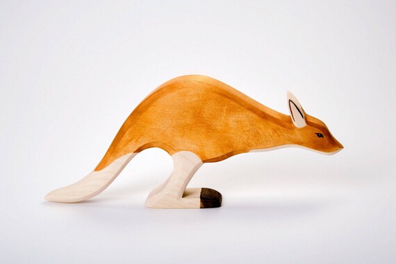 Kangaroo Figurine Kangaroo Toy Kangaroo Wood Animal Toy | Etsy
