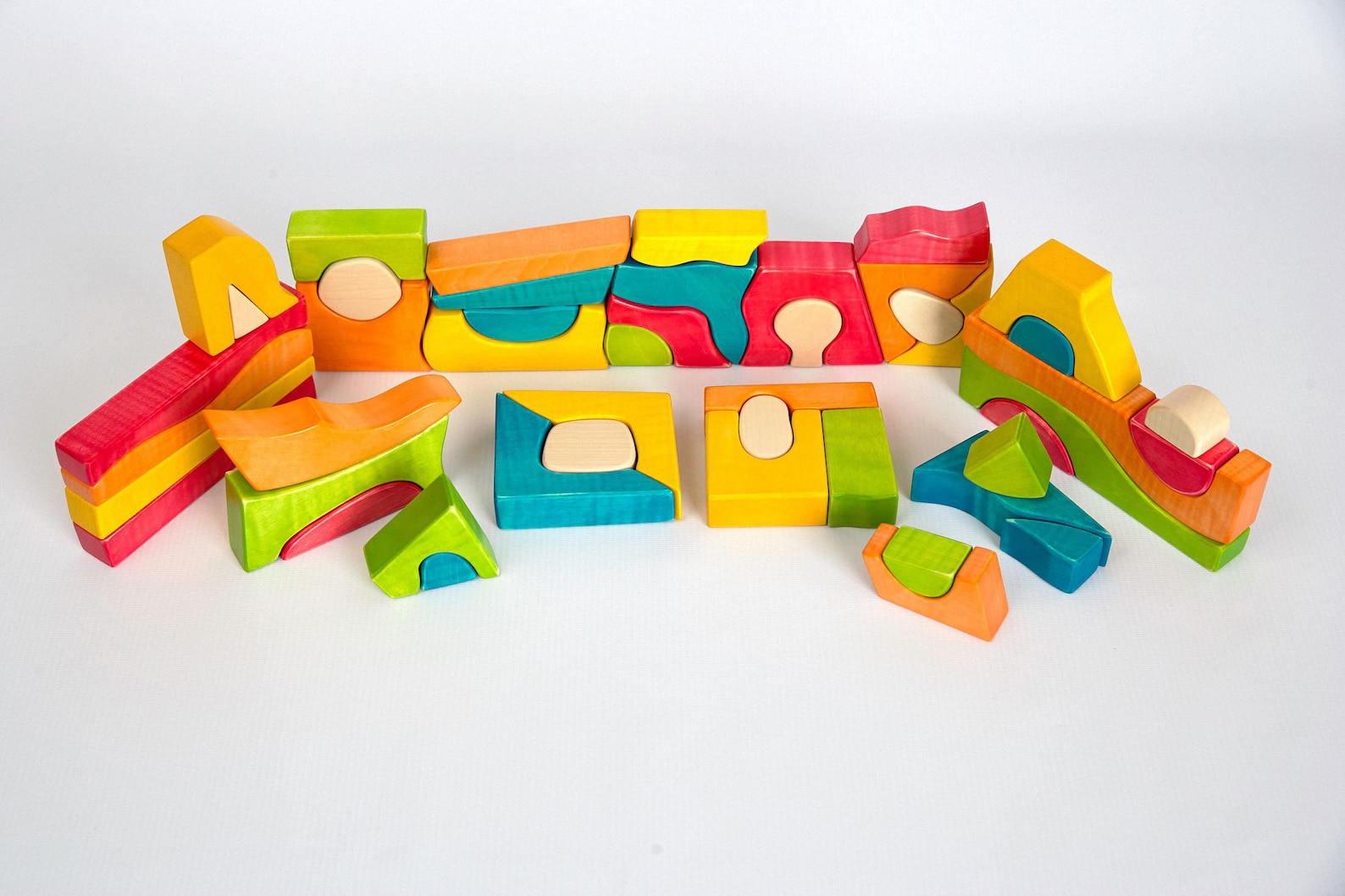 Wooden Building Blocks Wooden Play Set Wooden Toys | Etsy