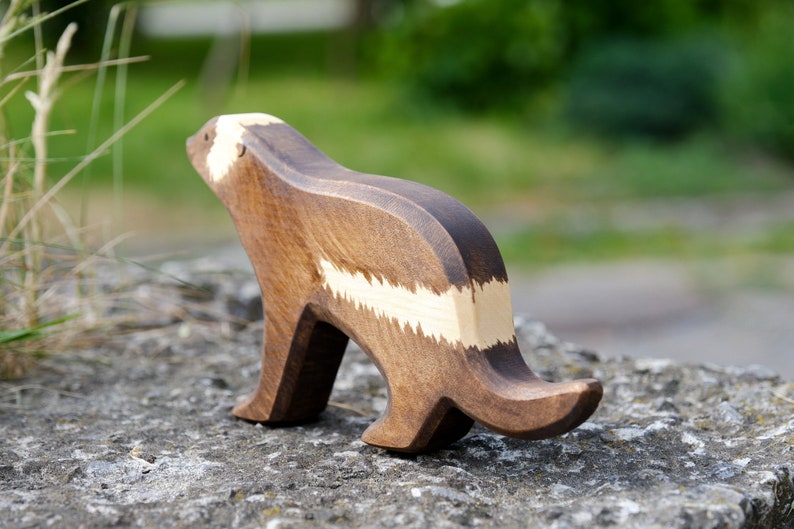 Wooden Wolverine Toy Wood Animal Toy Wooden Animals Toy - Etsy