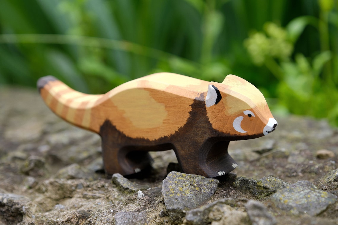 Wooden Red Panda Wild Animal Toy Red Panda Toy Wooden | Etsy