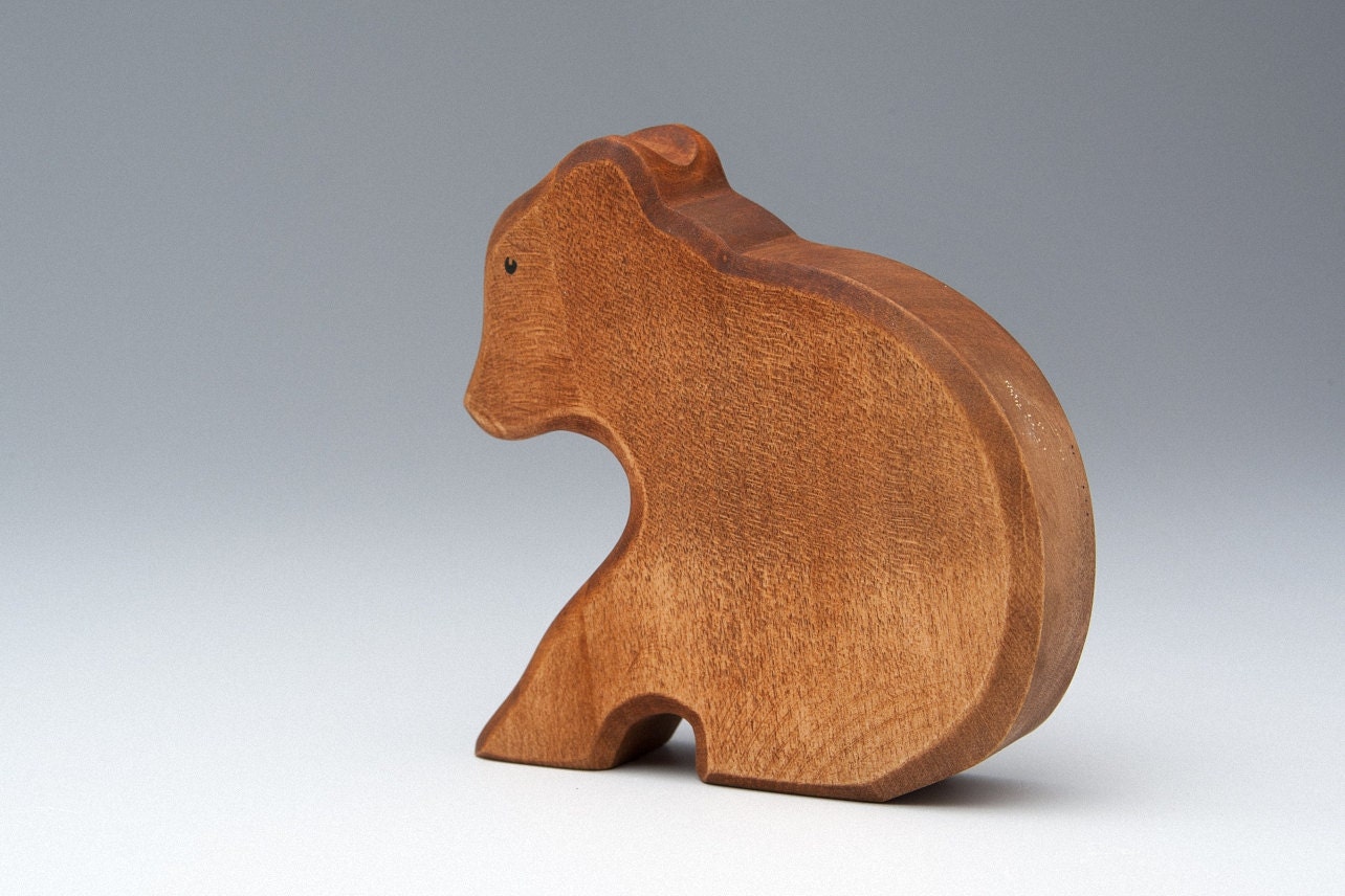 Bear Wood Wooden Bear Bear Figurine Wooden Animal | Etsy
