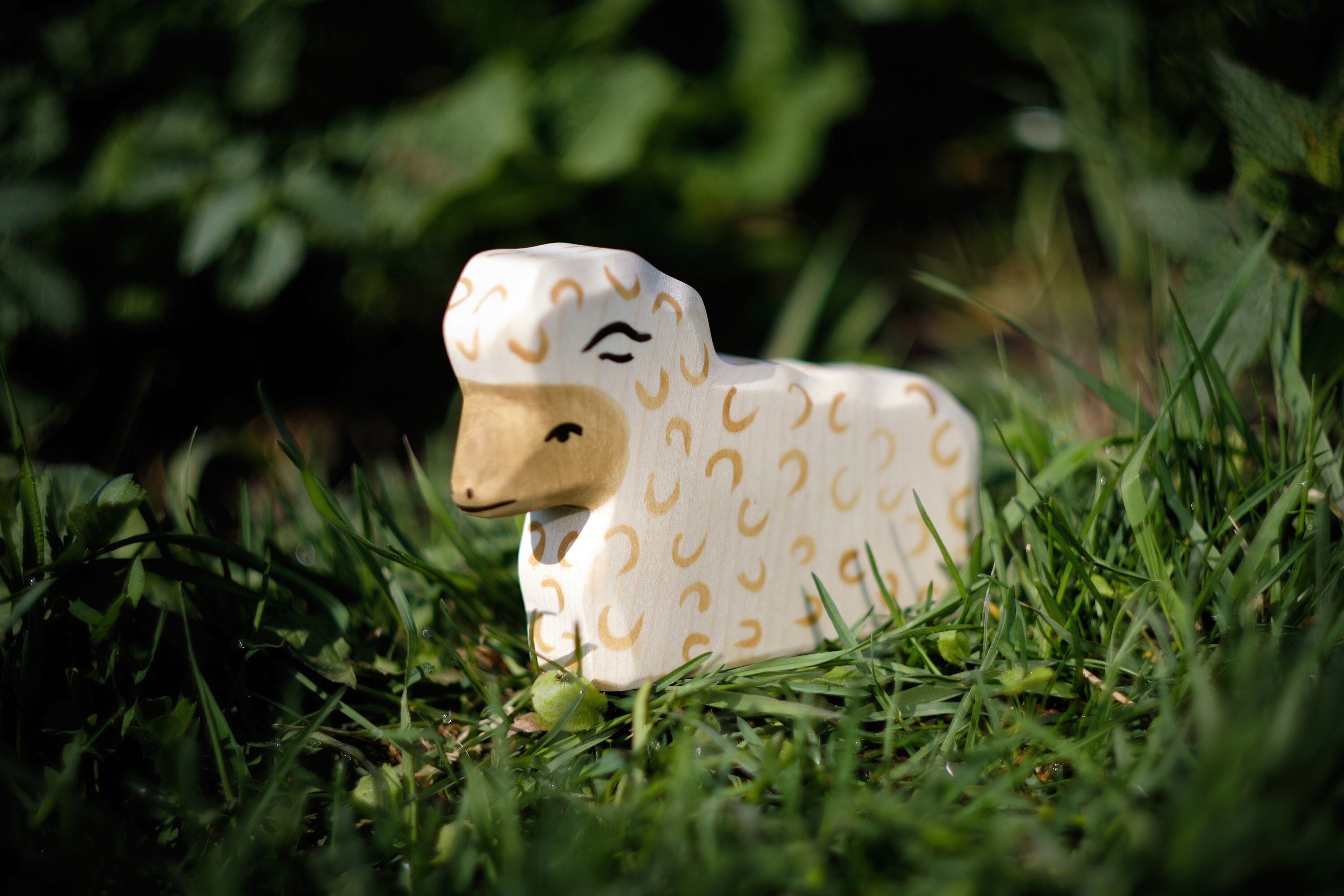 Sheep Figurine Wooden Sheep Wooden Lamb Learning Toy - Etsy