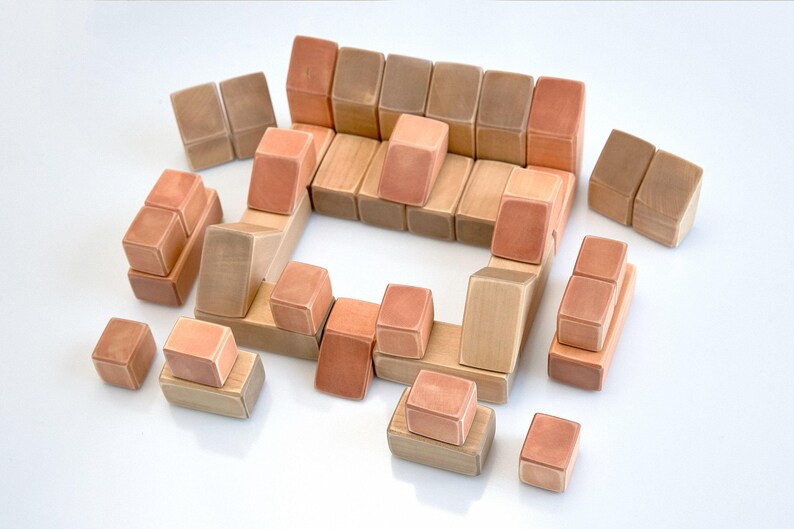 Wood Logic Game Different Shapes Natural Kids Toddler | Etsy