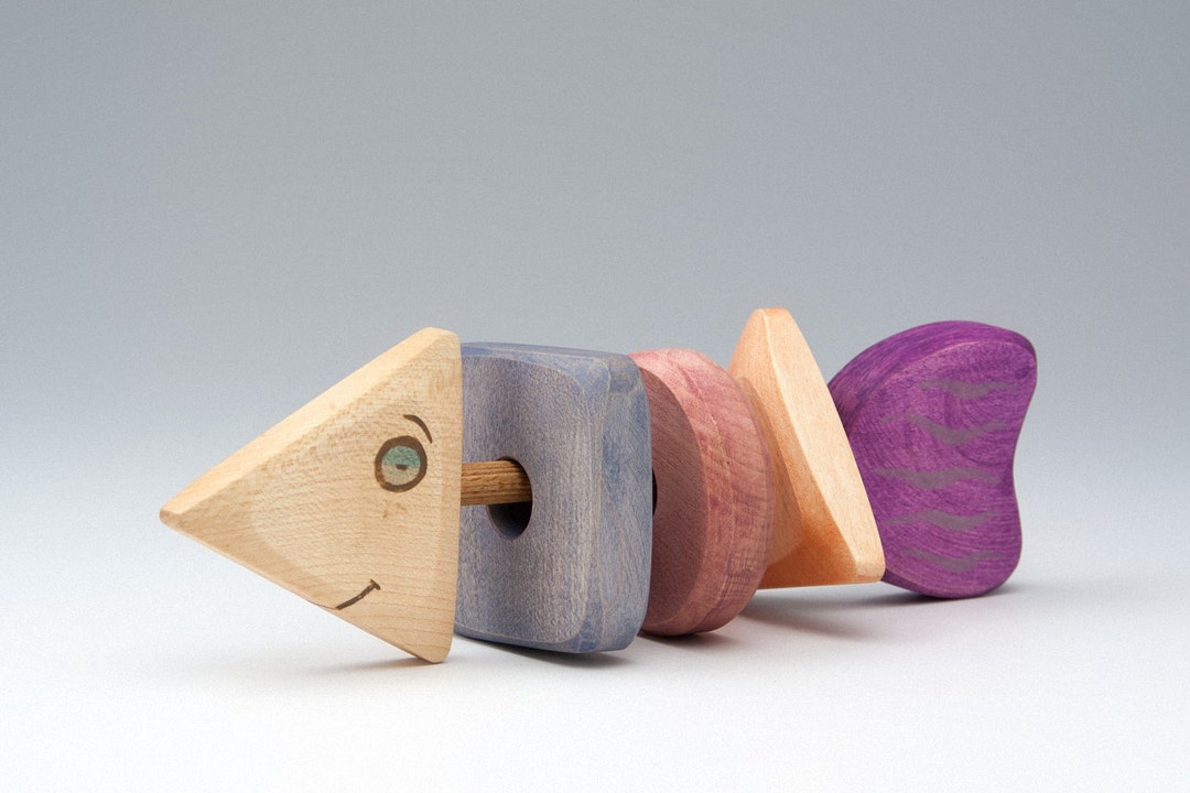 Fish Toy - Organic Toys - Educational Toy - Push Toy - Toddler ...