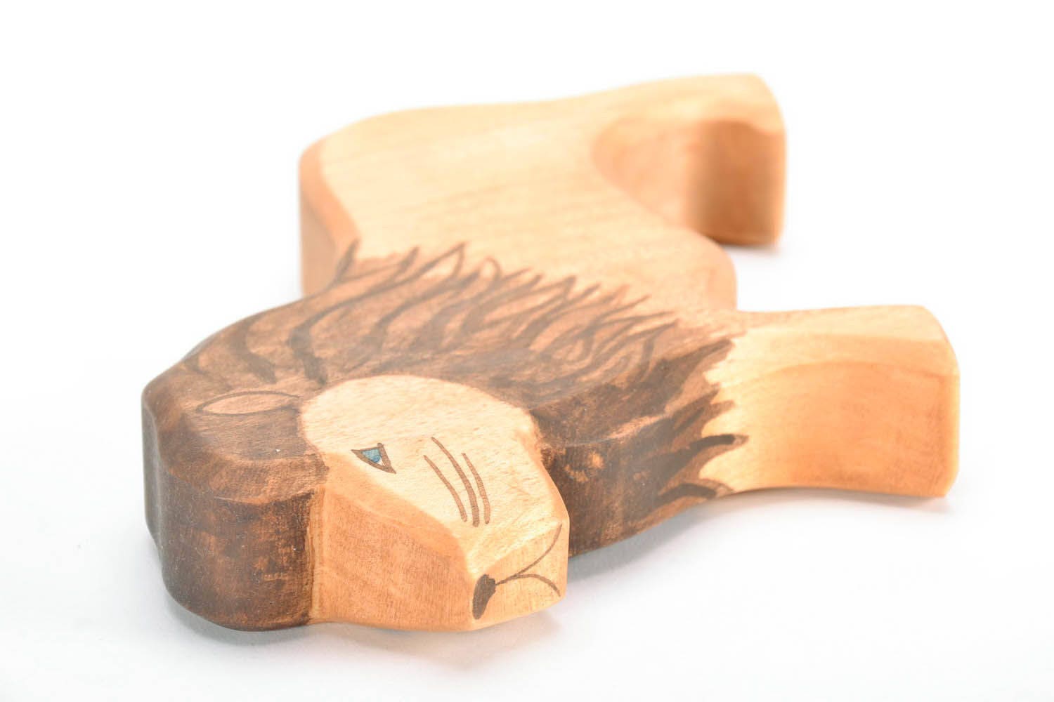 Lion Statue Wood Lion Toy Wooden Figurines Wooden Animal - Etsy