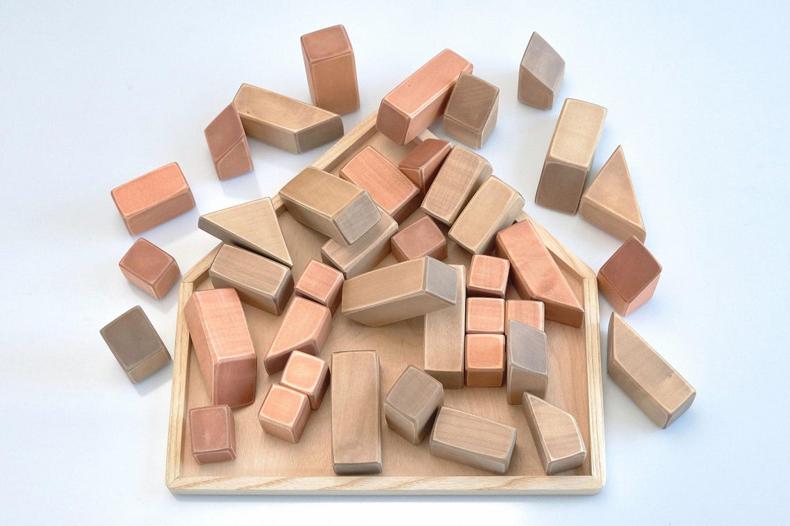 Wood Logic Game Different Shapes Natural Kids Toddler | Etsy