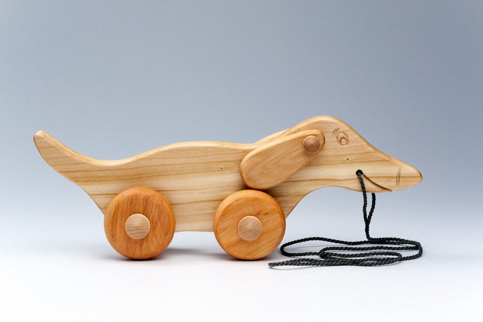 Wood Dog on Wheels Wooden Dachshund Toy on Wheels Wheeled - Etsy