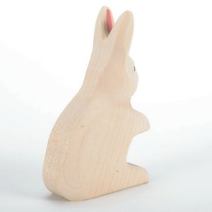 Rabbit Figurine - Wood Bunny Toys - Wooden Toys - Toddler Toys - Wooden ...