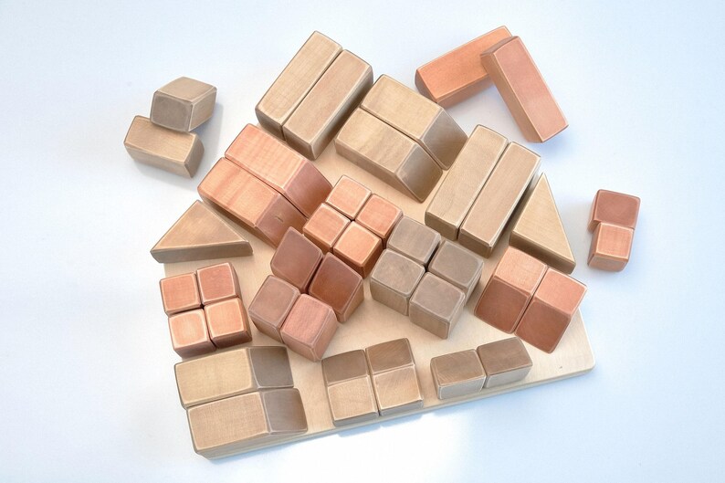 Wood Logic Game Different Shapes Natural Kids Toddler - Etsy