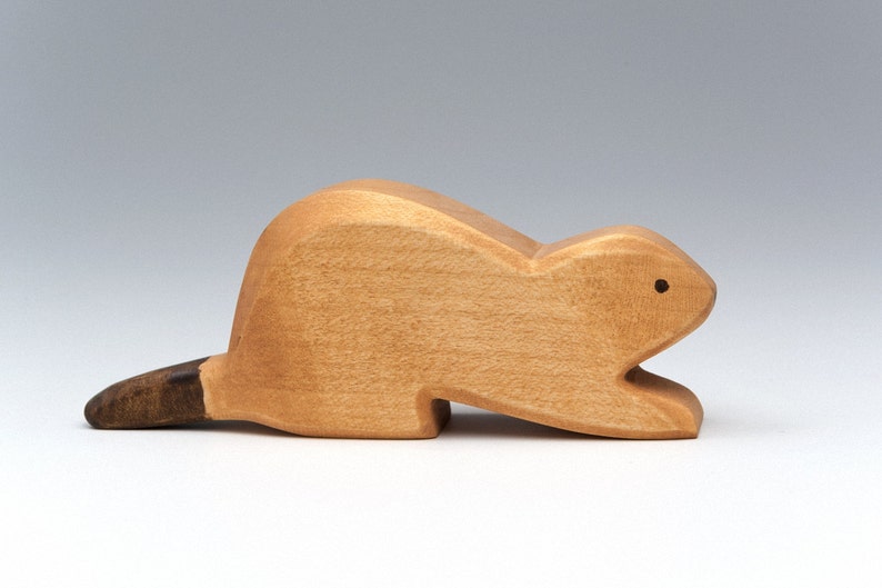 Figurine Beaver Wood Beaver Handmade Wood Woodland | Etsy