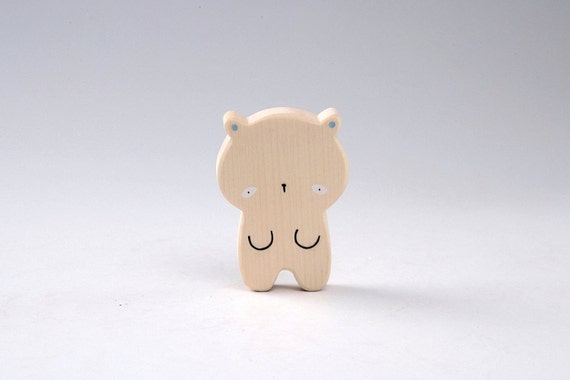 Wooden Bear Natural Wooden Handmade Wood Animal Toy | Etsy