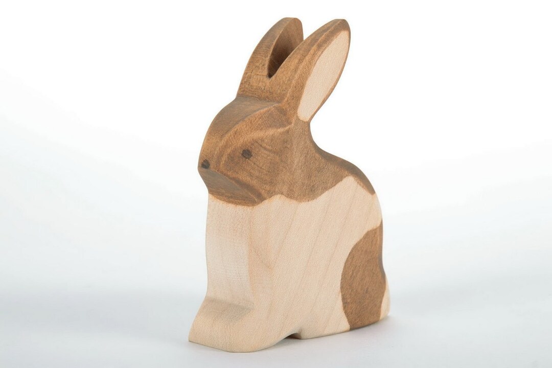 Bunny Figurine - Rabbit Wood - Wood Rabbit - Eco Toys - Handmade ...