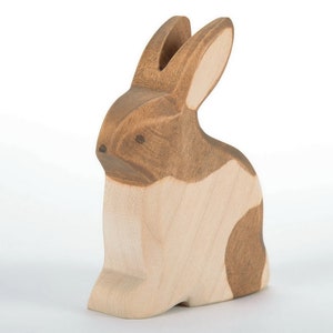 Bunny Figurine - Rabbit Wood - Wood Rabbit - Eco Toys - Handmade ...