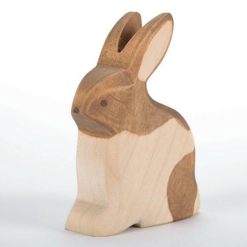 Bunny Figurine Rabbit Wood Wood Rabbit Eco Toys - Etsy