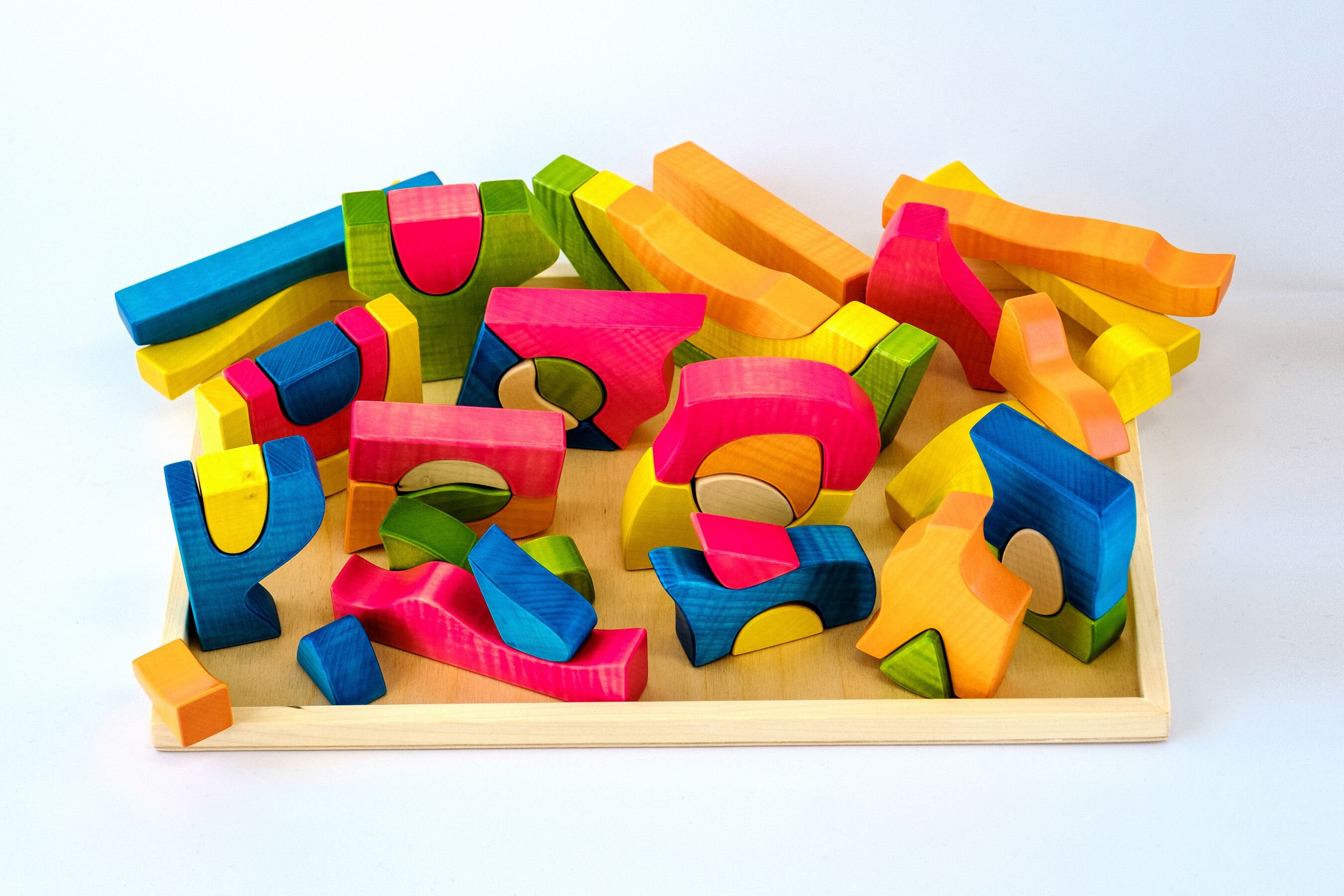 Wooden Building Blocks Wooden Play Set Wooden Toys | Etsy