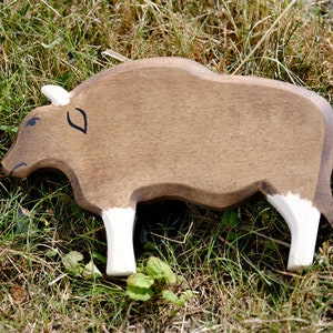 Gaur Indian bison Indian Animals Bull Toy Wood Carving | Etsy