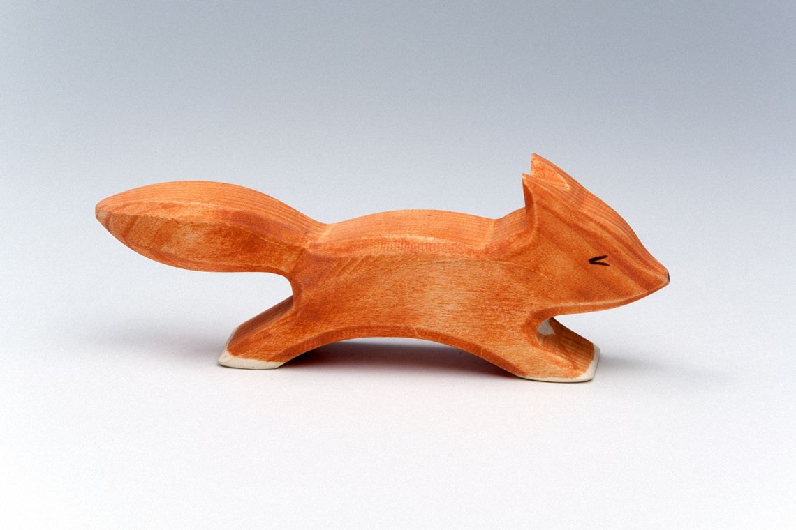Wooden Fox Waldorf Animal Fox Toy Wooden Toy Baby Fox | Etsy