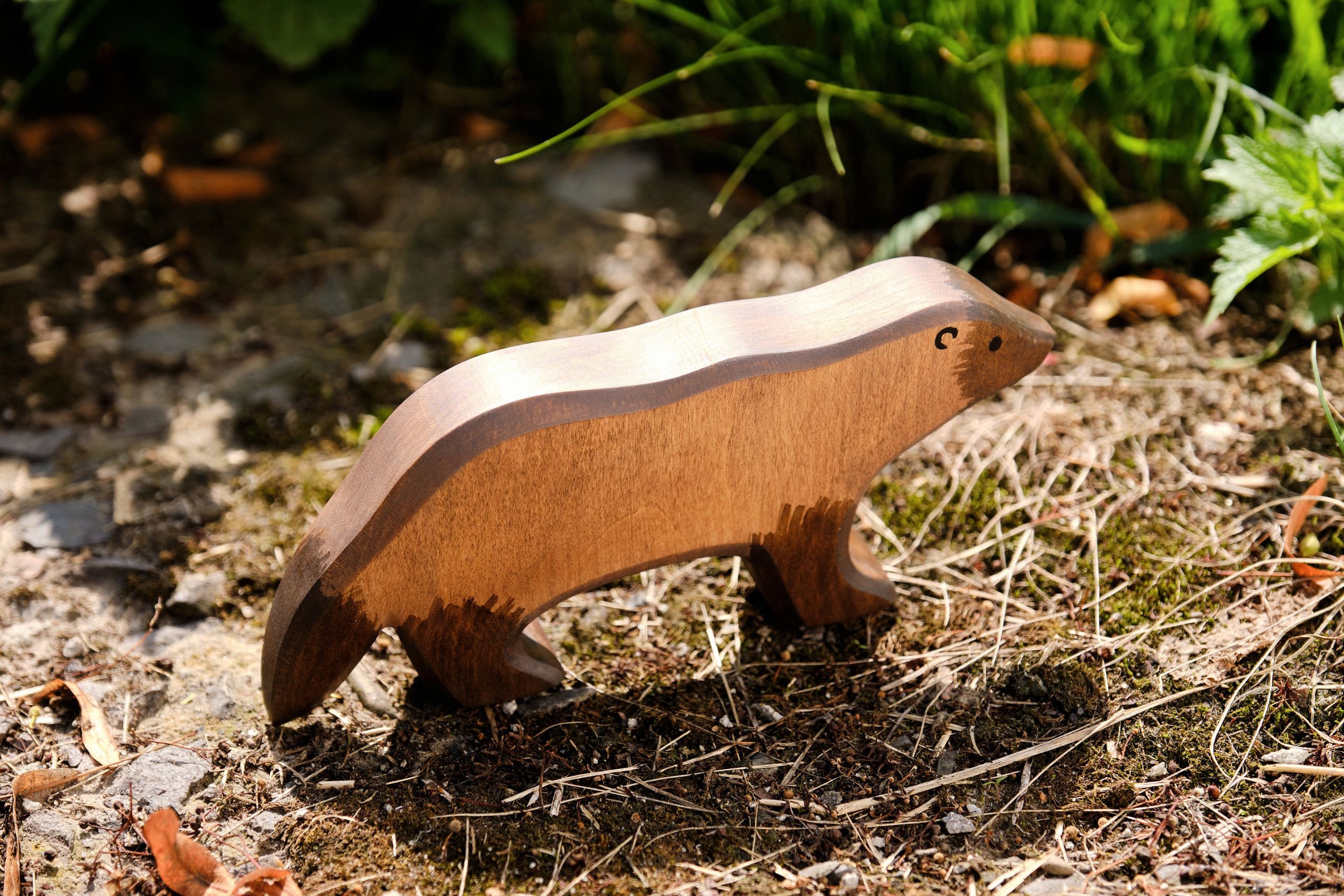 Wooden Toy Wolverine Carved Wooden Wolverine Wooden - Etsy UK