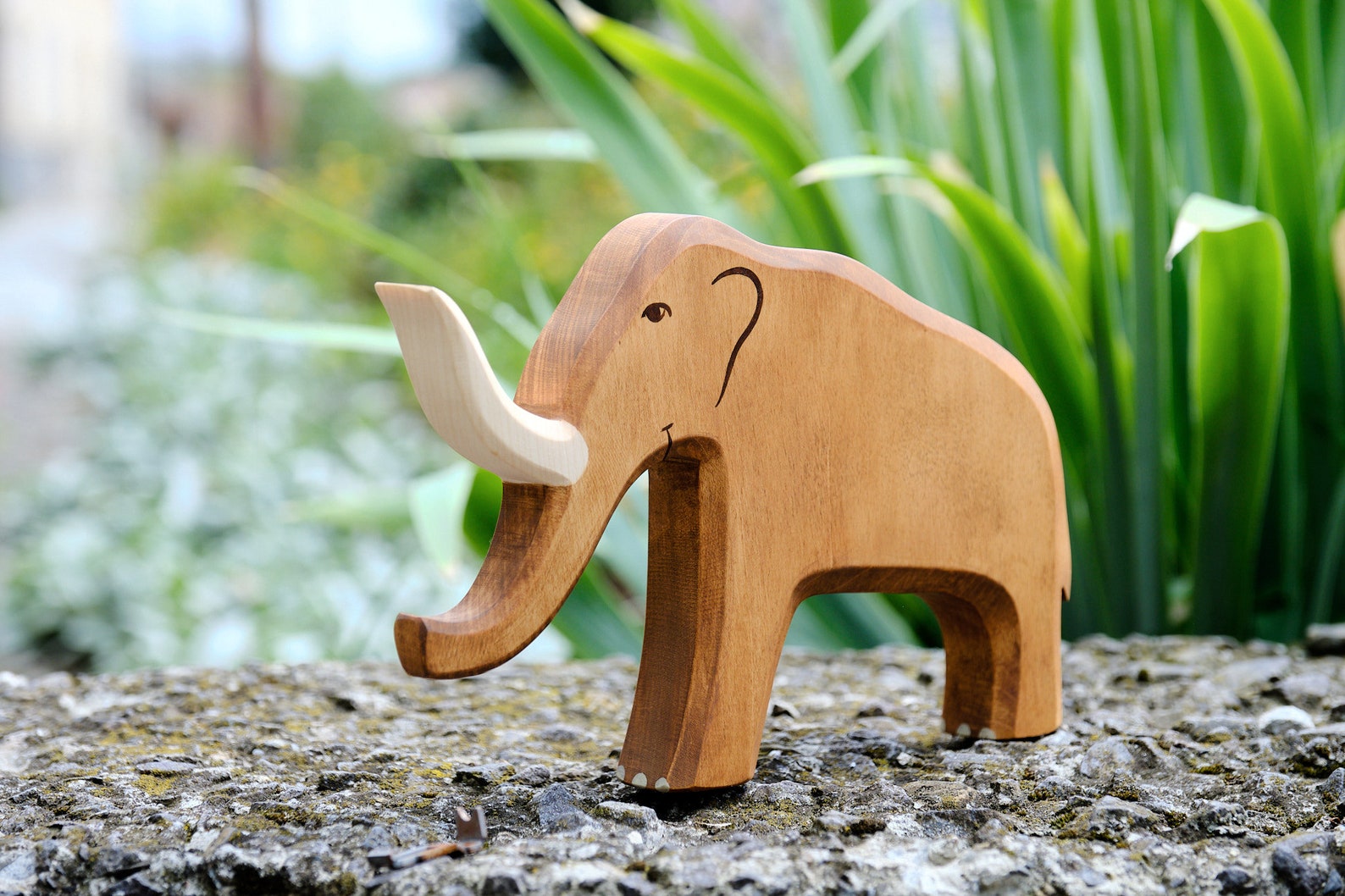 Toy Mammoth - Wooden Mammoth Toy - Wooden Mammoth - Wood Animals - Kids ...