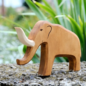 Toy Mammoth - Wooden Mammoth Toy - Wooden Mammoth - Wood Animals - Kids ...