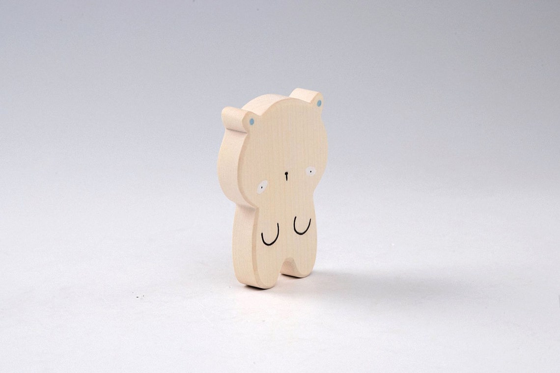Wooden Bear Natural Wooden Handmade Wood Animal Toy | Etsy