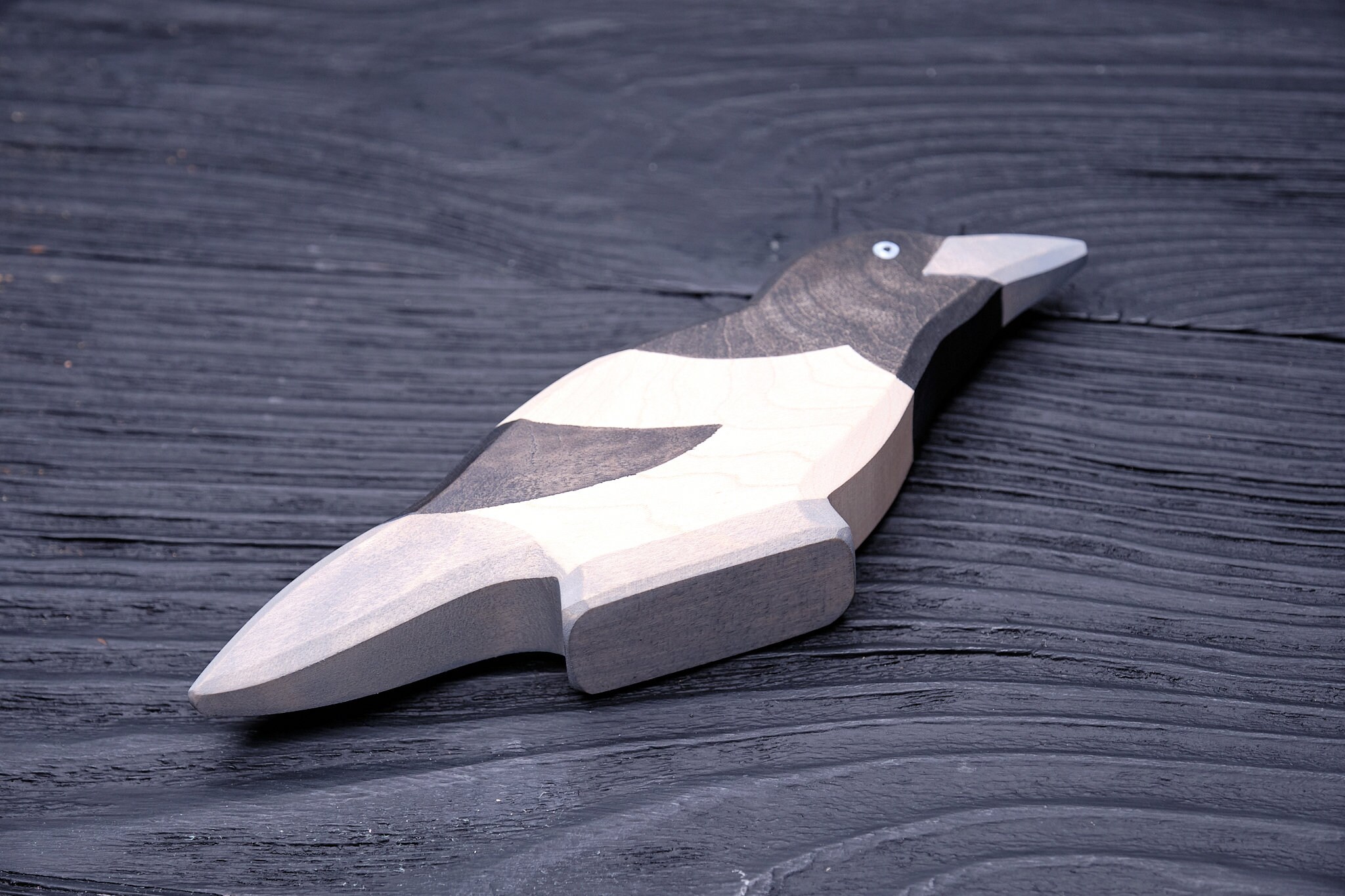 Wooden Figurine Magpie - Wooden Bird - Wood Bird Figurine - Bird ...