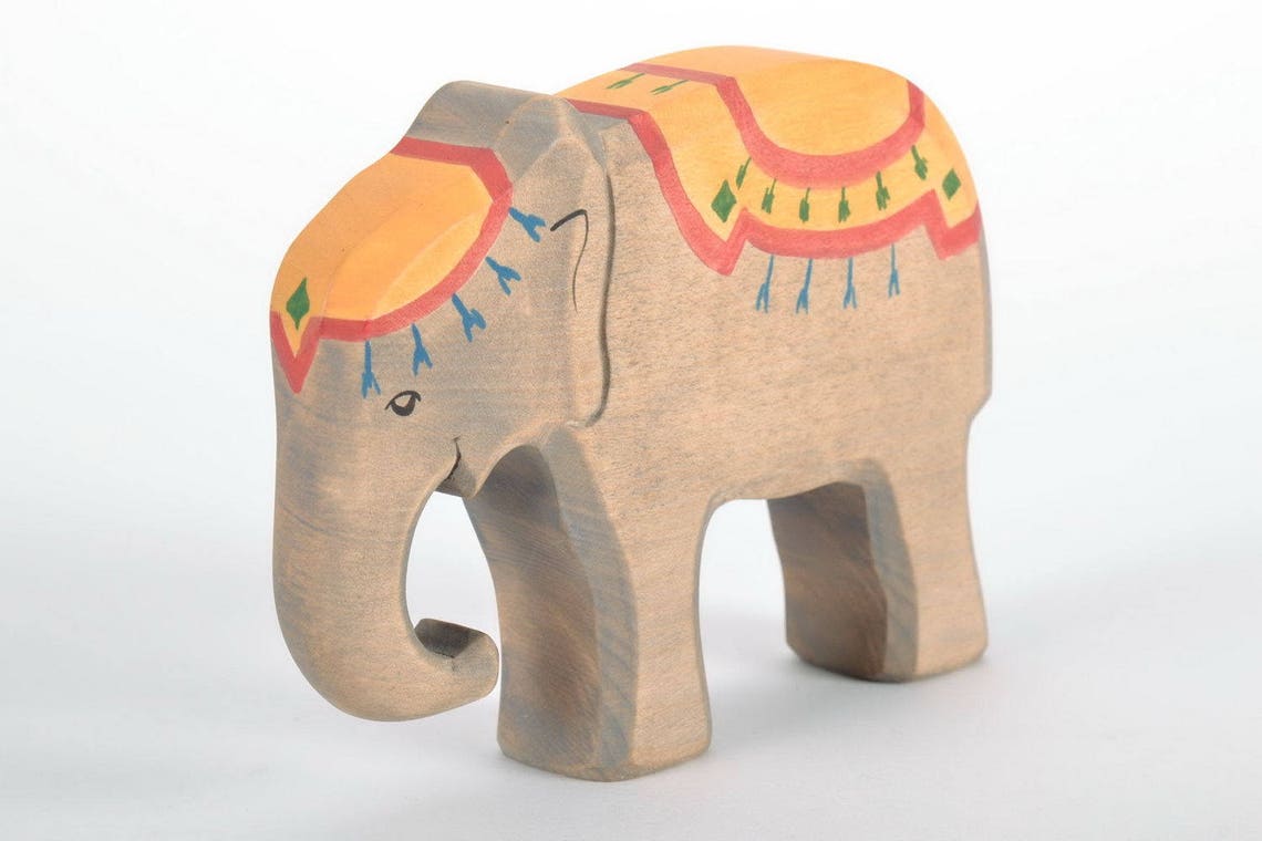 Wood Elephant Toy Elephant Wooden Ecotoy Elephant Kids - Etsy