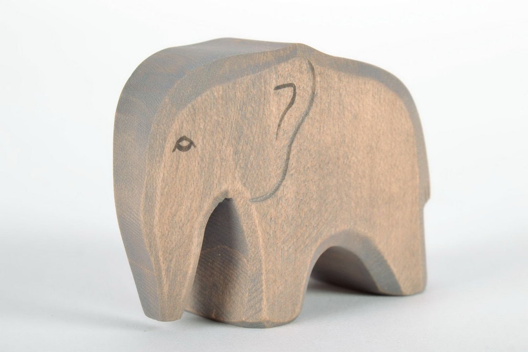 Elephant Toy - Elephant Wood - Elephant Figurine - Elephant Statue ...