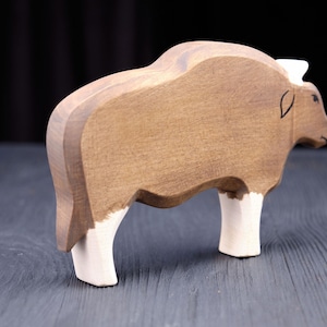 Gaur - Indian Bison - Indian Animals - Bull Toy - Wood Carving Gaur ...