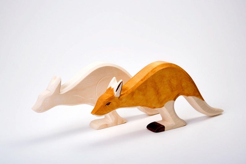 Kangaroo Figurine Kangaroo Toy Kangaroo Wood Animal Toy | Etsy