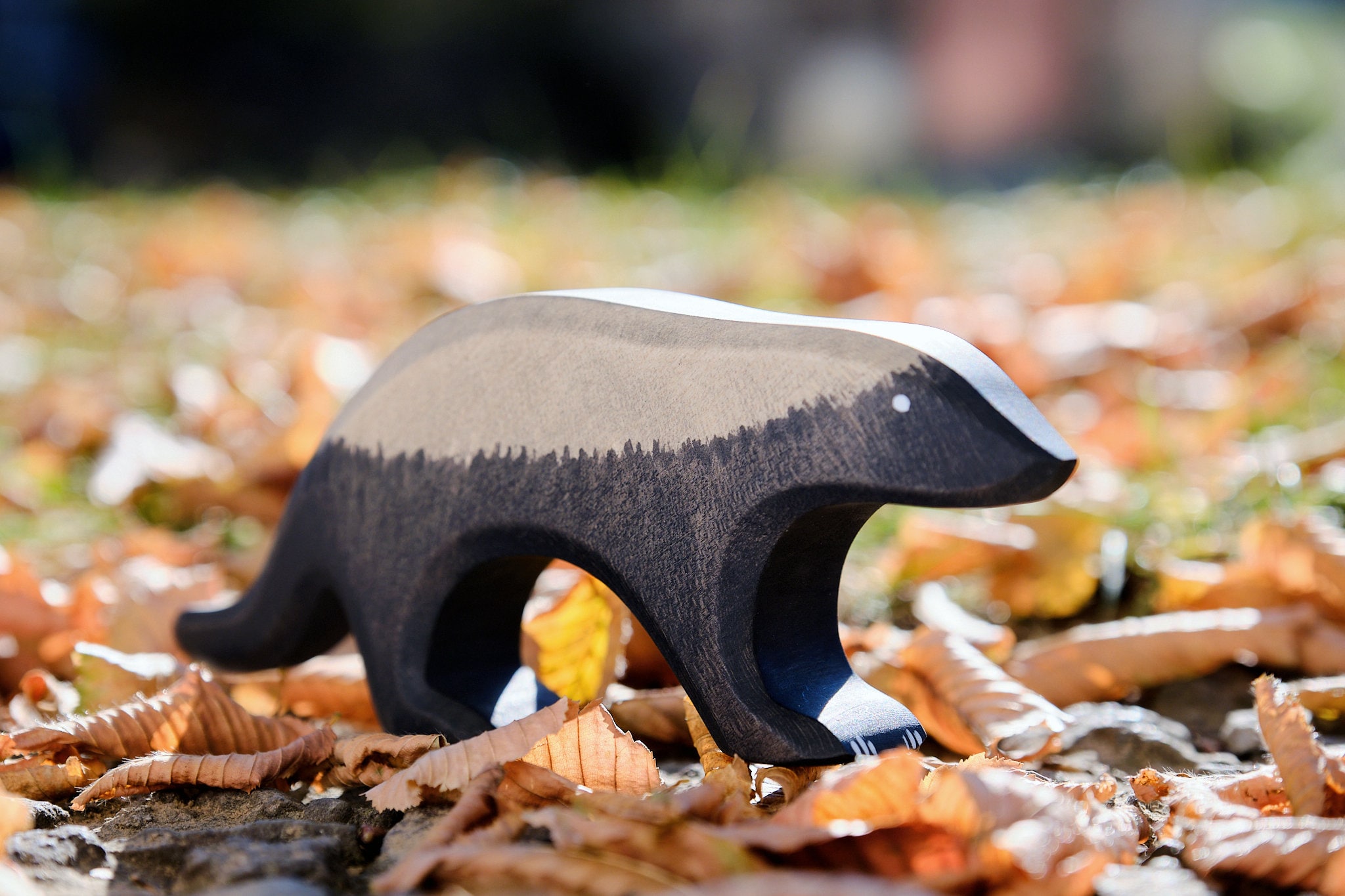 Wooden Honey Badger Toy - Wooden Toy - Honey Badger Figurine - Wood ...