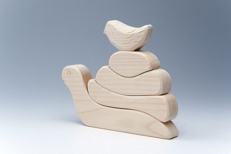 Wood Toy - Wood Snail - Educational Toy - Pyramid - Toddler Activities ...
