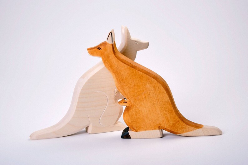Kangaroo Toy Kangaroo wooden toy Handmade Toys Wood | Etsy