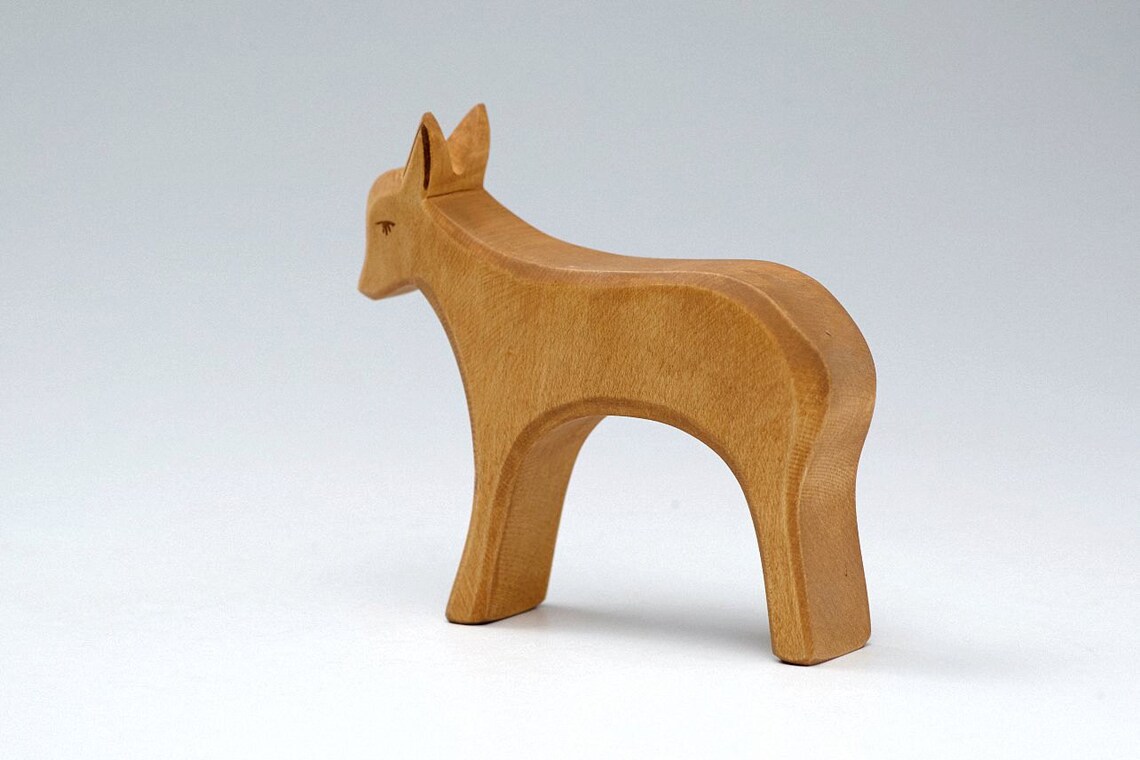 Roe Toy - Wooden Deer - Hand Carved Animals - Educational Toys - Wooden ...