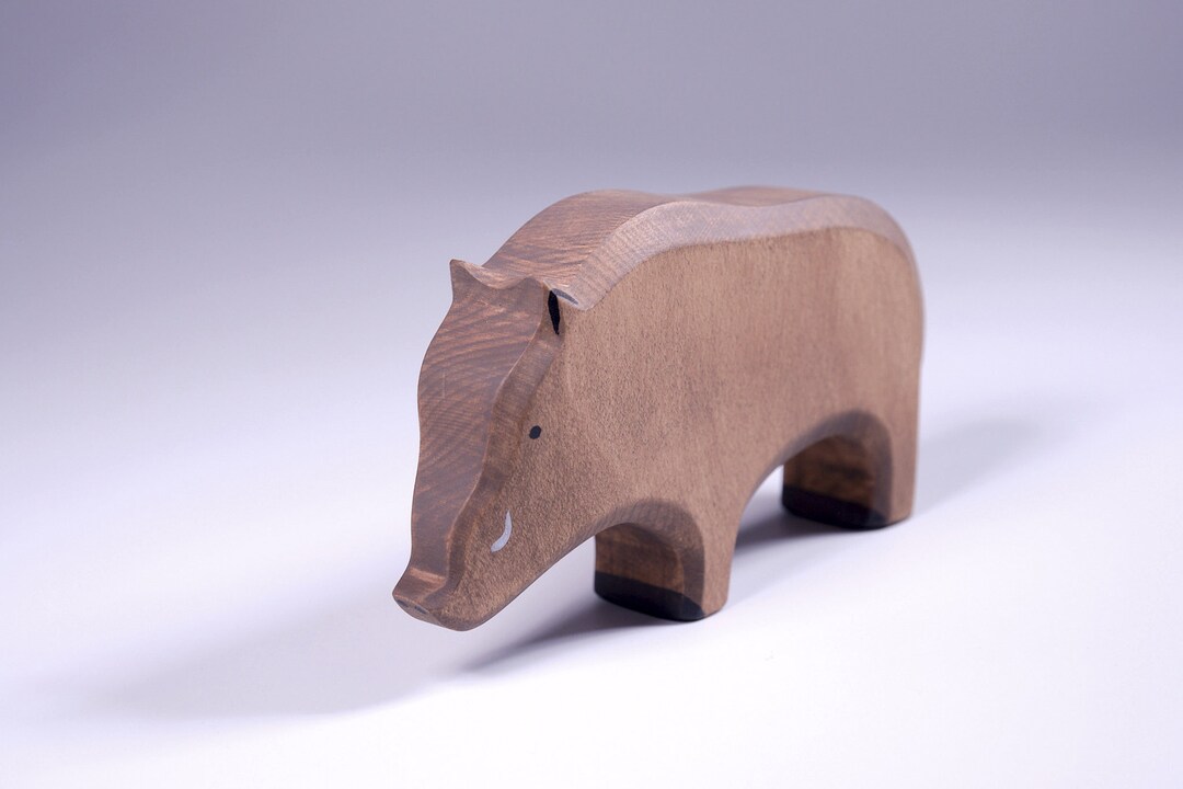 Wild Boar - Wooden Animals - Waldorf Toys - Wild Boar Toy - Wooden Wild ...