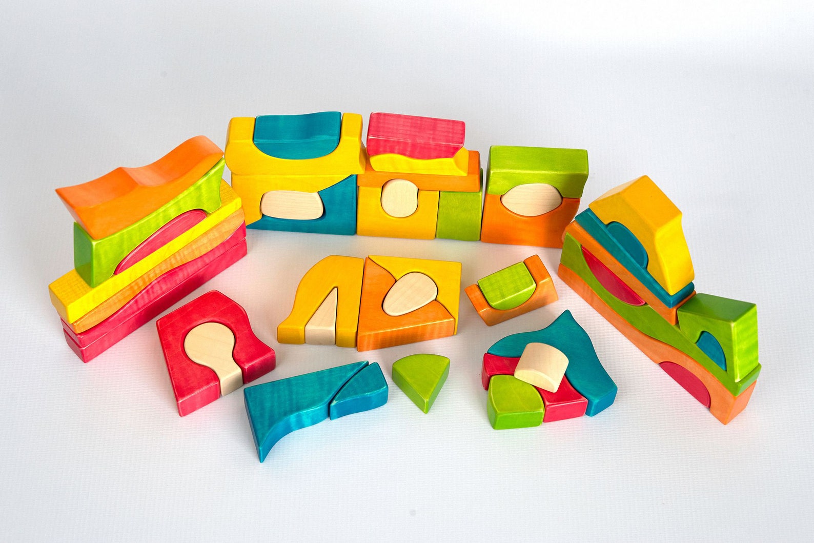 Wooden Building Blocks Wooden Play Set Wooden Toys | Etsy