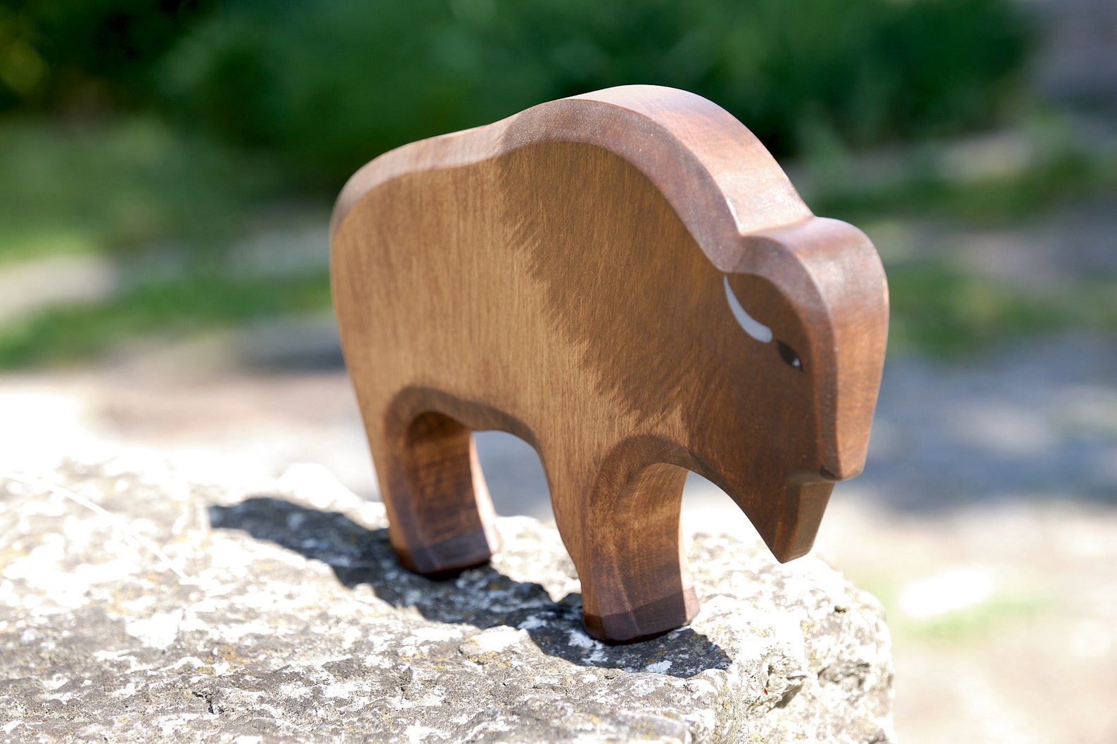 Wooden Bison Eco Toy Bison Wood Toy Miniature Wood Toy - Etsy