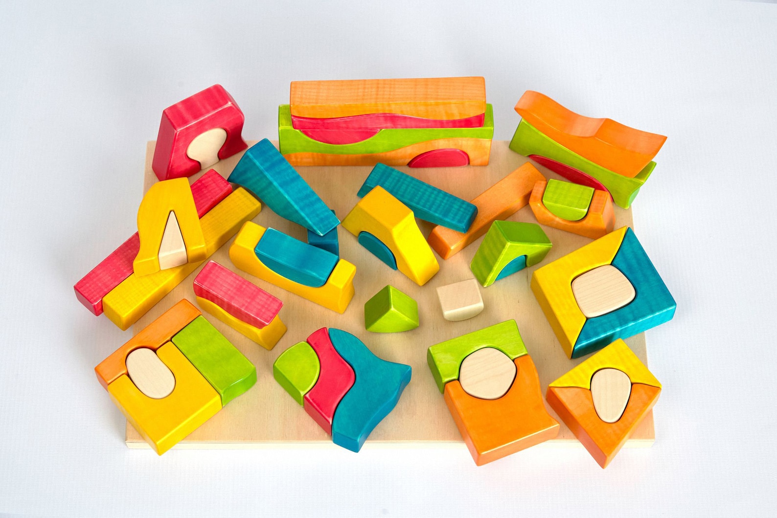 Wooden Building Blocks Wooden Play Set Wooden Toys | Etsy