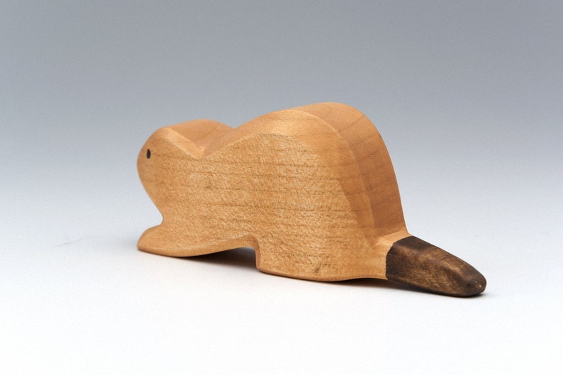 Figurine Beaver Wood Beaver Handmade Wood Woodland | Etsy