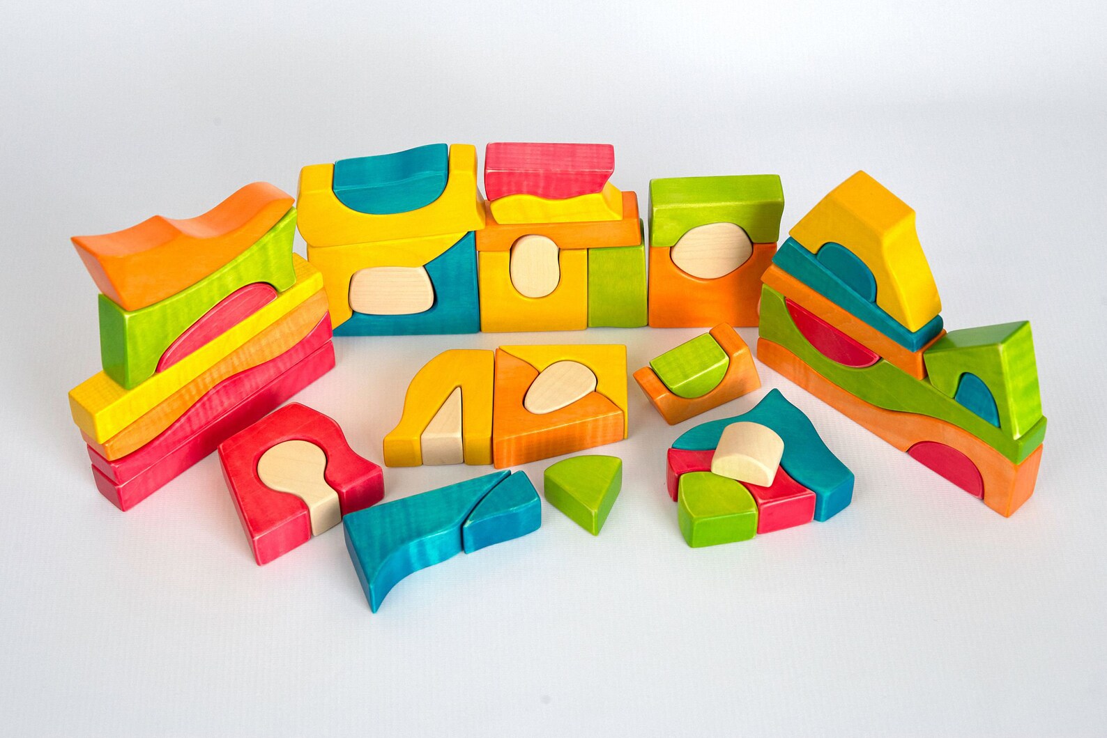 Wooden Building Blocks Wooden Play Set Wooden Toys | Etsy