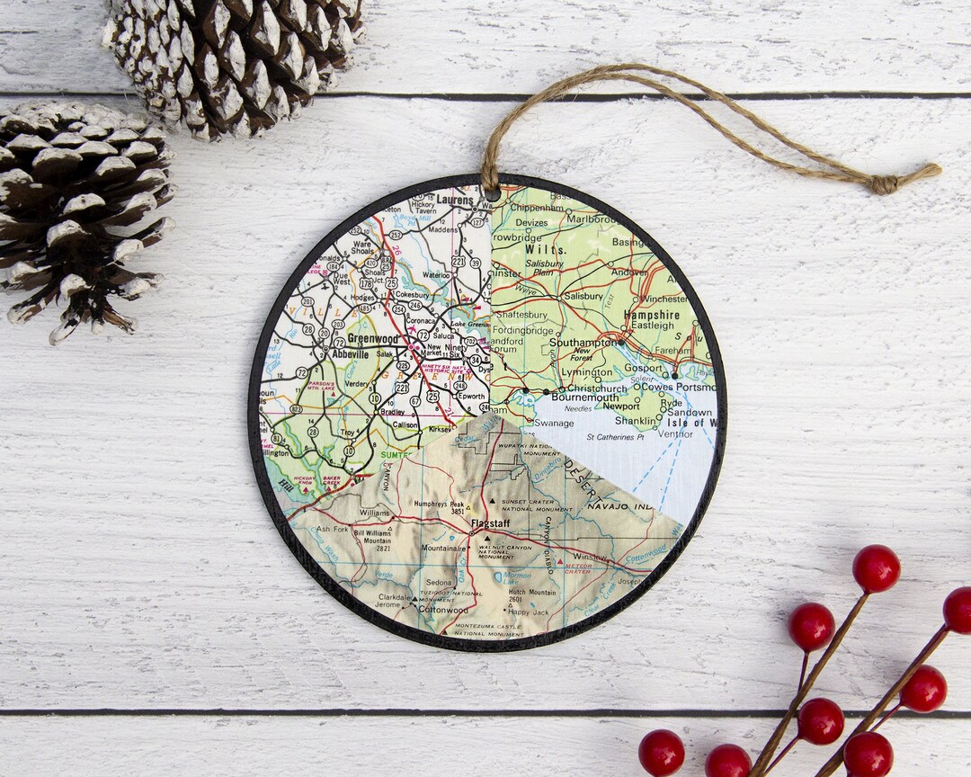 Long Distance Mom Map Ornament , Family Christmas Gift - Etsy