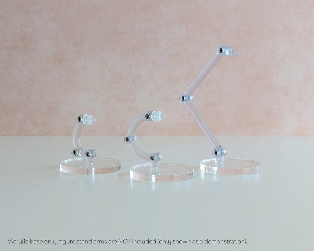 Clear Acrylic Figure Base Replacement, Sleek Minimalist Laser-cut Stand ...