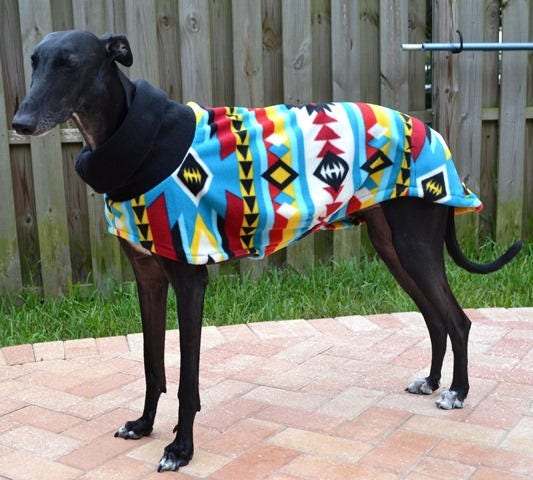 Greyhound Coat. Brilliant Southwestern Cowl Neck Jacket - Greyhound Sizes