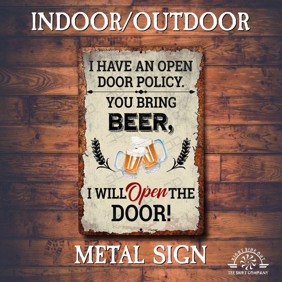Funny Metal Beer Sign Mancave Home Bar Wall Sign Gift Beer Sign Metal ...