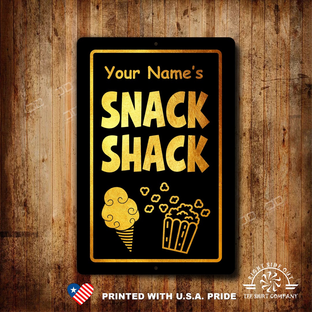 Personalized Metal Theater Sign | Snack Shack Metal Gift | Home Decor ...